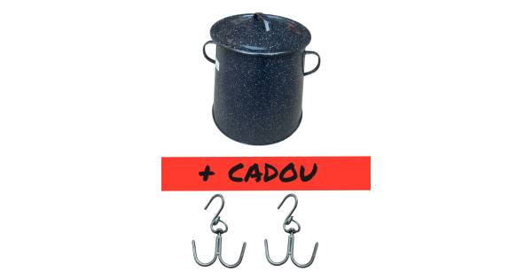 Garnita emailata 20l + 2 carlig macelarie cadou - traditionala